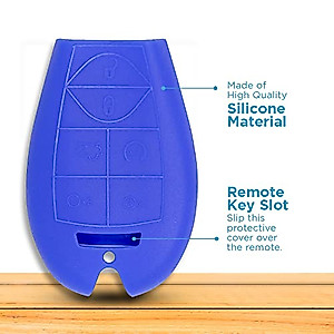 Keyless2Go Replacement for New Silicone Cover Protective Cases for Key Fobiks with FCC M3N5WY783X IYZ-C01C - Blue - (2 Pack)