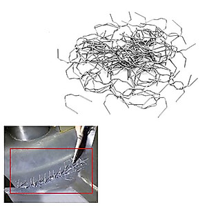 Plastic Welder Staples, hot Staples 100pcs 0.8mm Auto Bumper Repair Pre Cut Welding Staples Repair Tool Kit S Style df 800zc(V Type 0.8mm 100PCS)