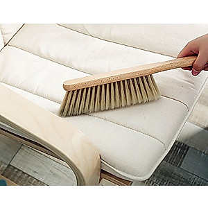 Huibot Hand Broom Soft Bristles Natural Small Dusting Brush Wooden Handle