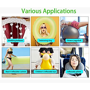 Balloon Pump Hand Held 2Pack, Double-Way Air Intake Portable Manual Inflator for Halloween Balloons, Yoga Balls, Balloon Garland, Party Decorations