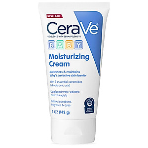 CeraVe Baby Cream | Gentle Moisturizing Cream with Hyaluronic Acid | Paraben, Phthalate, & Fragrance Free | 5 Ounce