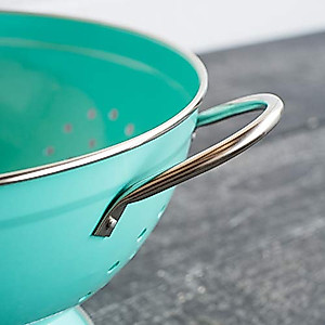 Now Designs Metal Colander, 3-Quart, Turquoise -