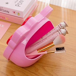 VNSPORT Desk Mirror, Kitty Cat Shape-Kawaii &Vanity Makeup Mirror for You in Bathroom or Bedroom- Pink, Birthday Gift for Hello, Kitty Fans