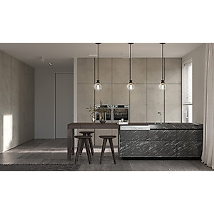 Tawson Dan Pendant Lighting, Island Pendant lights with 6.5 inch Clear Globe Glass Shade in Black and Gold Finish for Kitchen Island, Hallway, Entryway, Dining Room, Bedroom, Bulbs Not Included