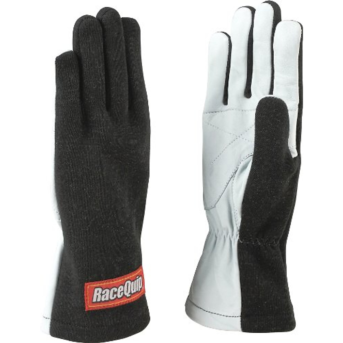 RaceQuip Basic Race Gloves 350 Series 1 Layer Nomex Non SFI Black Large 350005