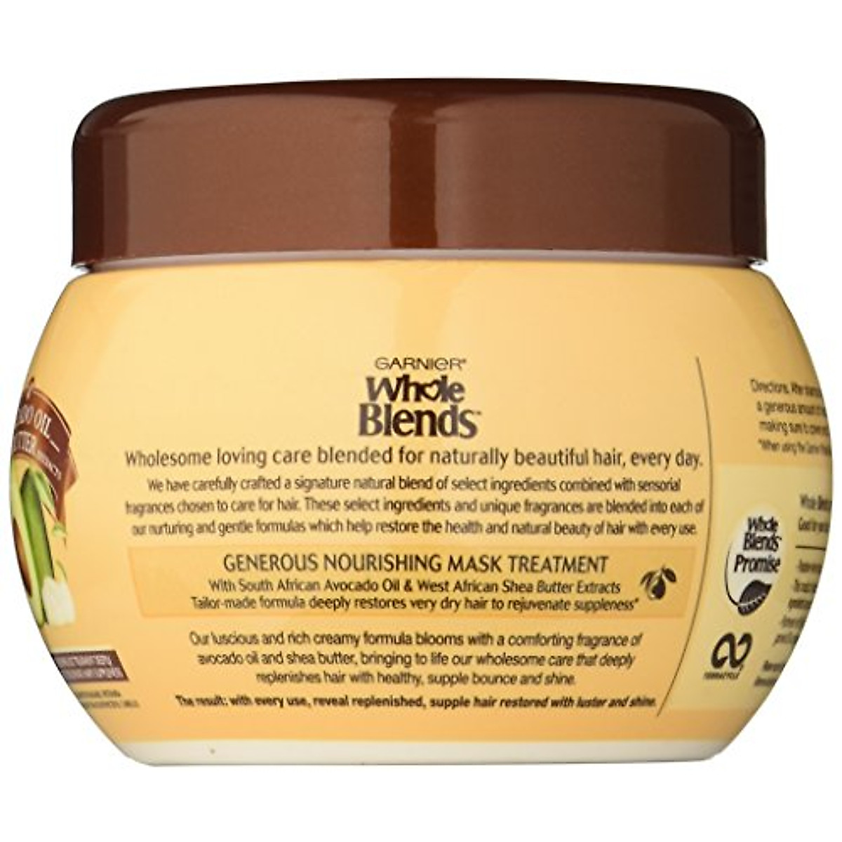 Garnier Whole Blends Hair Mask with Avocado Oil & Shea Butter Extracts, Dry Hair, 10.1 fl. oz.