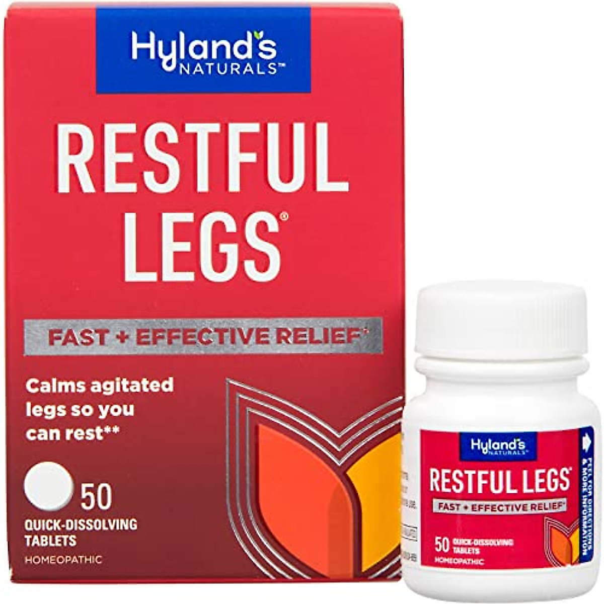 Restful Legs Tablets by Hyland's Naturals, Natural Itching, Crawling, Tingling and Leg Jerk Relief, 50 Count