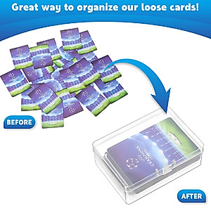 Vicenpal 6 Pcs Playing Card Boxes Clear Plastic Card Deck Cases Trading Card Storage Box Collectible 100 Card Game Card Cases Holder 4.45 x 2.91 x 1.35 Inch Compatible with MTG TCG