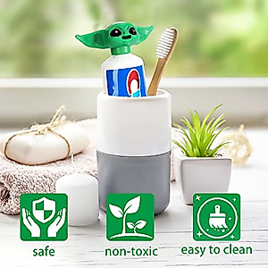 2023 New Y-oda Toothpaste Topper, Toothpaste Topper Child Toothpaste Cap Toothpaste Dispenser for Kids and Fans Gift Box