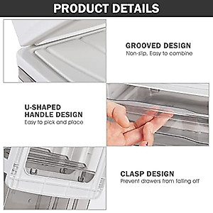 ELUCHANG Cosmetics Makeup Organizer Storage: 9.6" Detach Make Up Organizers and Storage with Clear Drawers Large Skincare Organizers for Vanity Countertop Dresser Bedroom Bathroom Desk