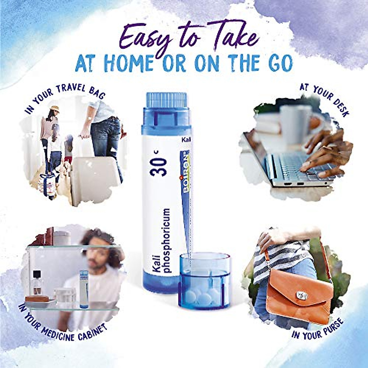 Boiron Kali Phosphoricum 30C Homeopathic Medicine for Headaches, Sleeplessness, Mental Fatigue, and Concentration Difficulties - 3 Count (240 Pellets)