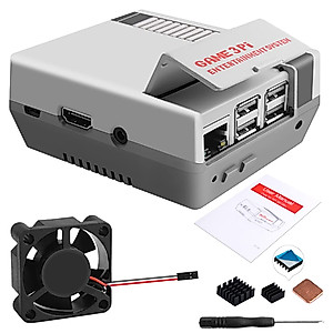GeeekPi Case for Raspberry Pi 3B+, Pi Case with Fan, Retro Gaming Nes3Pi Case with Cooling Fan, Pi Heatsinks for Raspberry Pi 2B/3B/3B+