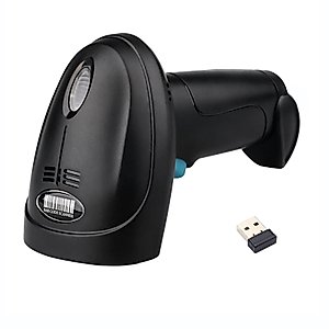 Xyllayeo QR Code Scanner 2D Wireless, Handheld Inventory Bar Code Reader with 2000mAh Rechargeable Battery, Automatic Fast Scanning Barcode Scanner for Computer POS System Warehouse Library