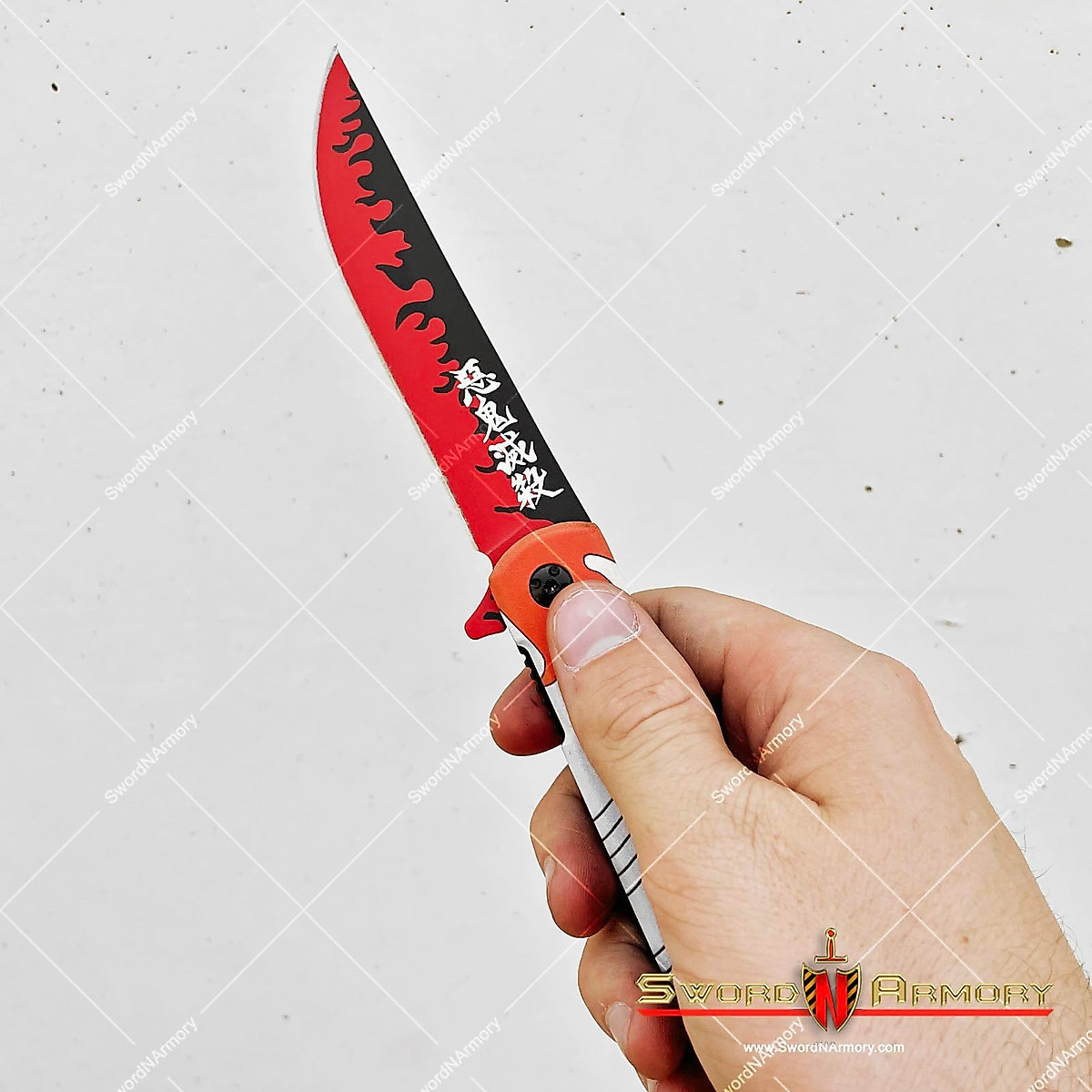 Munetoshi 9” Demon Killer Anime Spring Assisted Folding Pocket Knife Nine Styles Rengoku