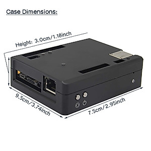 Geekworm Aluminum Alloy CNC Case for LattePanda V1.0 / Geekworm Enclose with Cup Super Mute Cooling Fan Kit for Latte Panda Mother Board