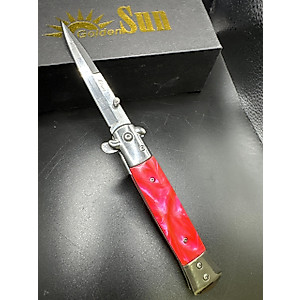 GOLDENSUN 9" pink folding pocket knife GS03M PNK