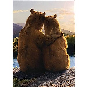 Avanti Press Bear Couple Overlooking River Birthday Card for Husband : Wife