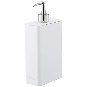 Yamazaki Tower Shampoo Dispenser White Rectangular