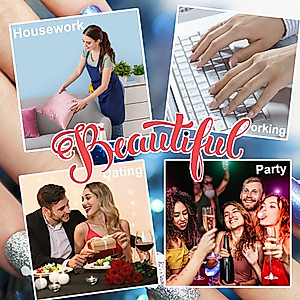 French Tips Press on Toenails White Short Square Fake Nails Nude Pink Glitter Designs False Nails Acrylic Nails Summer Full Cover Glue on Toe Nails for Women and Girls 24Pcs