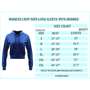 CADMUS Women's Workout Long Sleeve Shirts with Hoodie Sweatshirt Running Crop Top, 1 Pack, Red, Medium