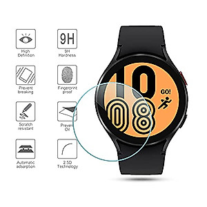 Suoman 4-Pack for Samsung Galaxy Watch 4 /Galaxy Watch 5 (44mm) Screen Protector, 2.5D 9H Hardness Screen Protector Tempered Glass for Galaxy Watch 4/5 (44mm) Smartwatch