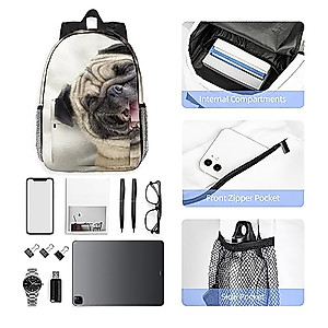 QQLADY funny dog Travel Backpack for Women Men Carry On Backpack Water Resistant 15inch Laptop Backpack Hiking Casual Bag Backpack