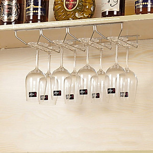 Wine Glasses Holder,Under Cabinet Stemware Wine Glass Rack Storage Holder 13.4 Inch Set of 2 Convenient collection Hanging Rack