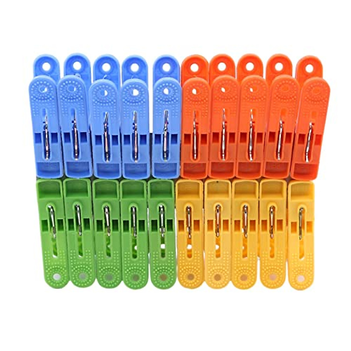 Rexcp 20 Pack Colorful Plastic Clothespins Small, Sock Clip Laundry Clothes Pins Clips, 4 Colors Clothes Drying Line Pegs for Kitchen Outdoor Trip