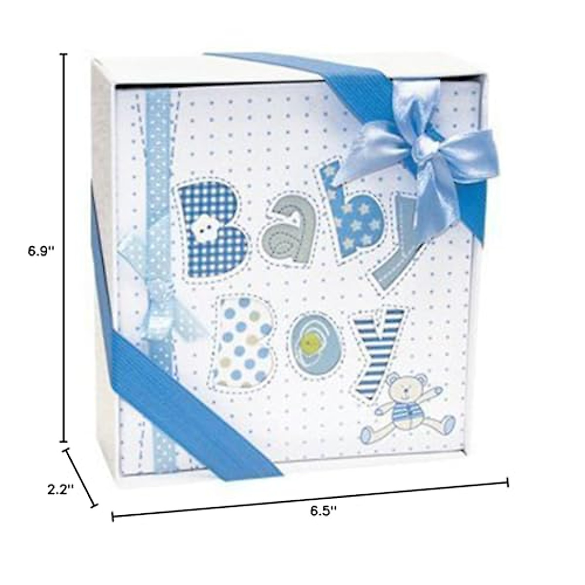 White and Blue Baby Boy Photo Album-4x6 Photos
