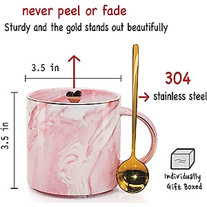 SUUURA-OO Funny Neighbors Mugs, Neighbors Farewell Gift for Moving Housewarming, Welcome Farewell Moving Present for Neighbors Co-Workers Friends Neighborhood, Pink Marble Ceramic Coffee Mug