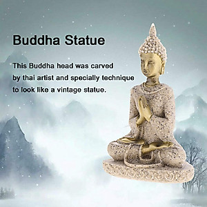 Baoblaze Buddism Buddha Ornaments Maitreya Fengshui Statue Sculpture Handmade Figurine for Home Desktop Office Decor
