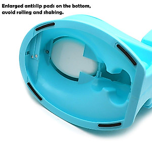 HTTMT- Classic Portable Blue Realistic Toddler Potty Training Toilet w/Flushing Sound Baby Chair Seat Kid [P/N: ET-BABY004-BLUE]