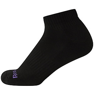 Reebok Women's Socks - 12 Pack Athletic Quarter Crew Socks, Size 4-10, Black