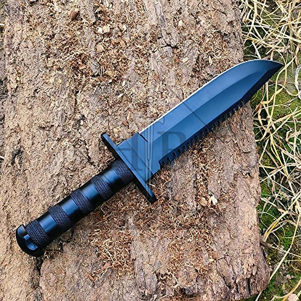 Haxxi Blade Custom Made Rambo Tactical Knife Carbon Steel Knife With Leather Sheath Hunting Knives