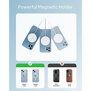 Magnetic Wireless Charger Compatible with MagSafe Charger, for iPhone Wireless Charger with 20W PD USB C Charger for iPhone 15/15 pro/15 plus/15 promax/ 14/14 pro/14 pro max/ 13 (White 1 Pack)