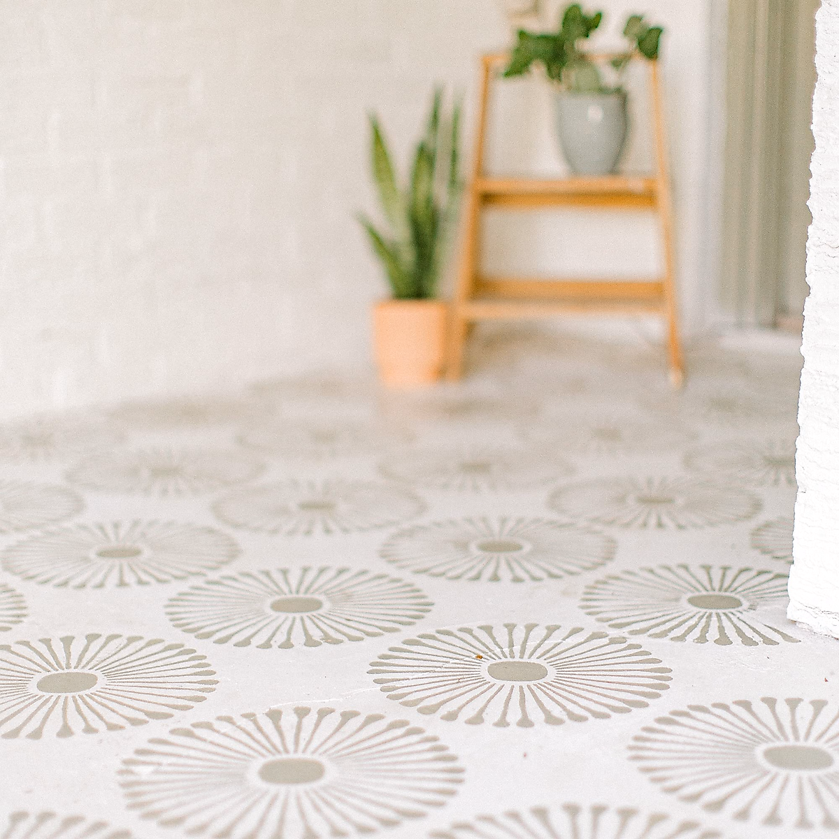 Reusable Tile Stencil 12x12 (2 Pack) | Large Floor Stencils for Painting Floors 12x12 | Wall Stencils for Painting | Concrete Stencils for Patio | Boho Stencil | Paint Stencils for Walls and Floors