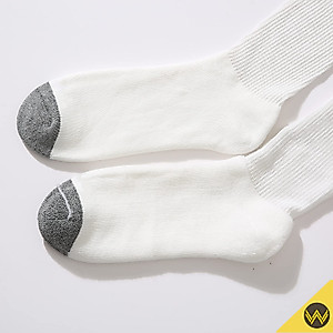 WANDER Women's Athletic Crew Socks 8 Pairs Cushion Running Socks for Women Sport Wicking Cotton Socks 7-10/10-14(Shoe Size :7-10, 8 Pairs White)