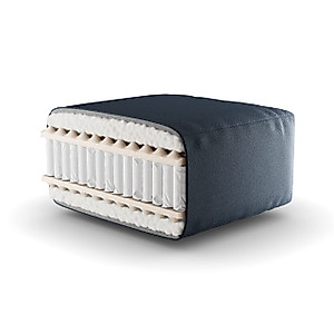 Royal Sleep Products by The Futon Factory 12 inch Foam Futon Mattress - Solid Black Fabric - Full Size - CertiPUR Certified Foams - Made in USA - (Frame not Included)