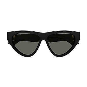 Gucci Women's Generation Cat Eye Sunglasses, Black-Black-Grey, One Size