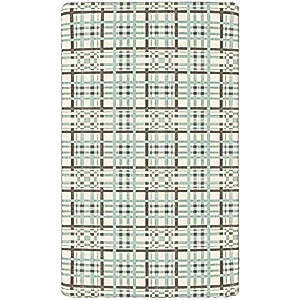 Retro Themed Fitted Mini Crib Sheets,Portable Mini Crib Sheets Soft and Breathable Bed Sheets-Baby Sheet for Boys Girls,24“ x38“,Seafoam Beige Brown