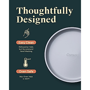 Caraway 9” Circle Pan - Non-Stick Ceramic Coating - Free From Forever Chemicals - Perfect for Birthday Cakes, Tartes, & More - Cream