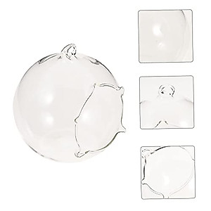 balacoo 3pcs Hamster Glass nest Hanging Hamster House pet Cooling nest Guinea Pig Bed Hamster Glass cage Small Animal Hideout Hanging Bed Swing Hamster Sleeping Nest Pet Hut Hammock 10cm