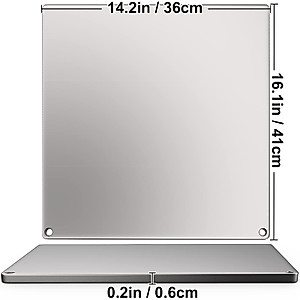 VEVOR Baking Steel Pizza, Rectangle Steel Pizza Stone, 16" x 14" Steel Pizza Plate, 0.2"Thick Steel Pizza Pan, High-Performance Pizza Steel for Oven, Baking Surface for Oven Cooking and Baking