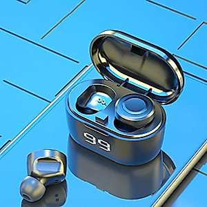 Wireless Earbuds Bluetooth 5.0 Headphones, in Ear Ultra-Mini Headset Built-in Microphone HD Calls, IPX5 Waterproof Immersive Premium Sound Stereophones Sports Earbug with Charging Case