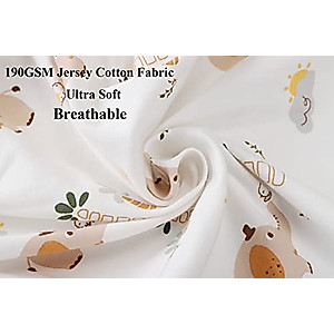 100% Jersey Knit Cotton Bassinet Sheet Set 2 Pack (33" x 19"), Ultra Soft Stretch Compatible with Mika Micky, Baby Delight, Dream On Me, Amke and Other Rectangle Mattress, Lemon and Strawberry