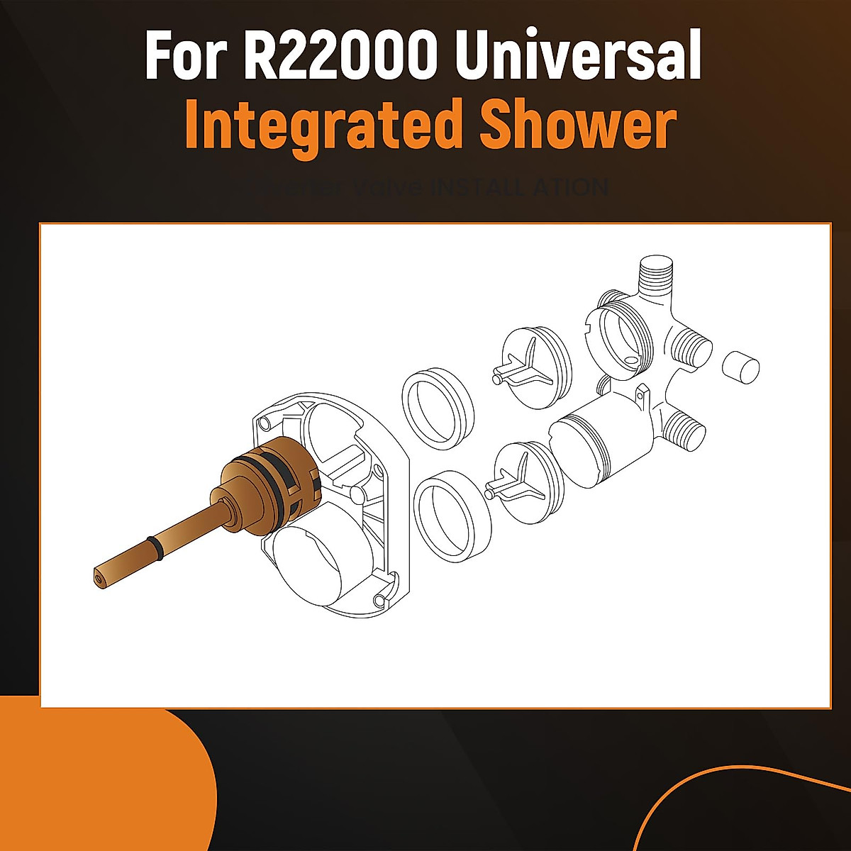 maXpeedingrods RP51919 6 Setting Diverter Cartridge Compatible with Delta R11000 & R22000, Brass Faucet Valve Replacement Kit#R10000-unbx,R10000-unbxhf, R10000-unws