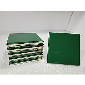 Green Emerald Ceramic Tile 4.25 in Subway Shower Bathroom Kitchen Backsplash Mosaic Subway Square 4x4 Daltile Color 0115 Box 10 Piece