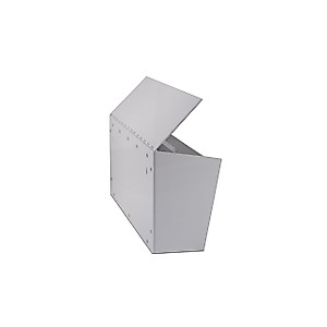 Modern Mid Century Wall Mounted Mailbox - Vintage Retro Contemporary Design (White/Silver)