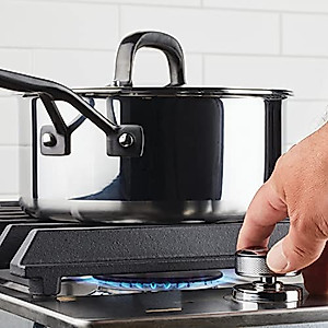 KitchenAid 5-Ply Clad Polished Stainless Steel Saucepan with Lid, 3 Quart