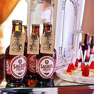 WODEGIFT 60 PCS Key Bottle Openers,Vintage Skeleton Key Bottle Opener with Escort Card Tag and Key Chains,Wedding Party Favor Souvenir Gift(Red Copper